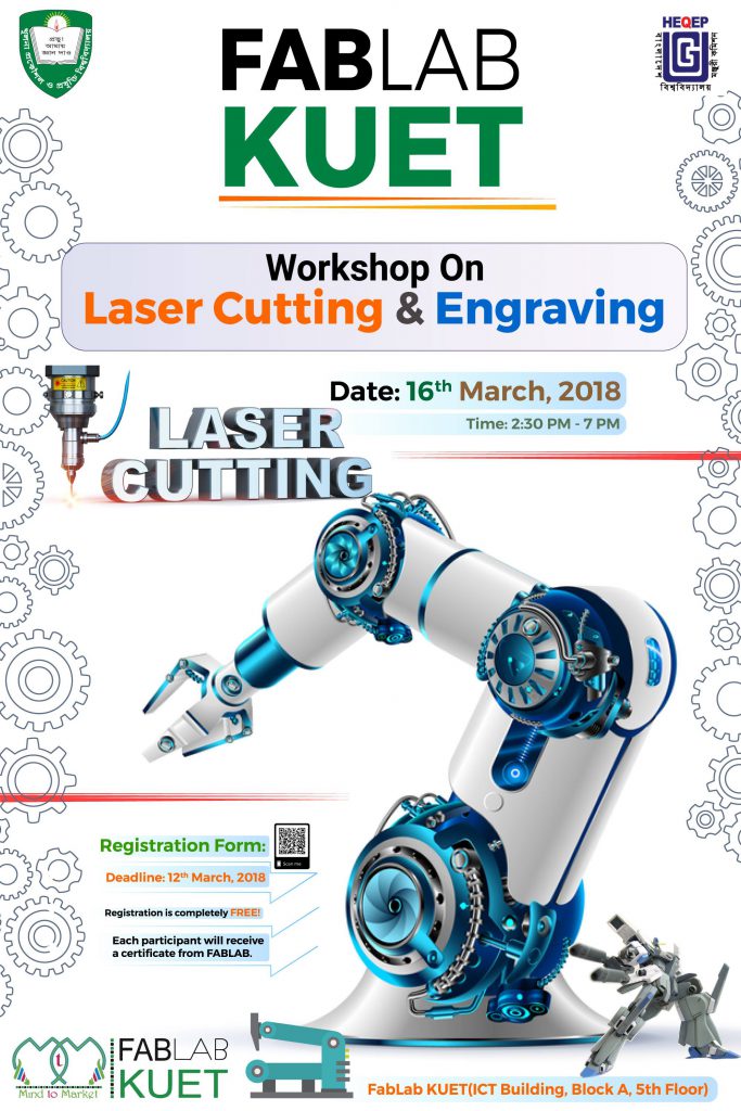 Workshop on “Laser Cutting & Engraving” – Fab Lab KUET